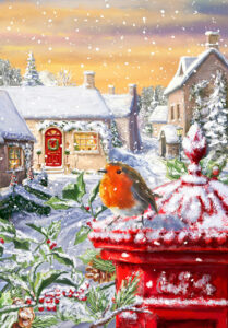 Robin on Postbox | HVPPAH69 | Christmas Cards and Calendars